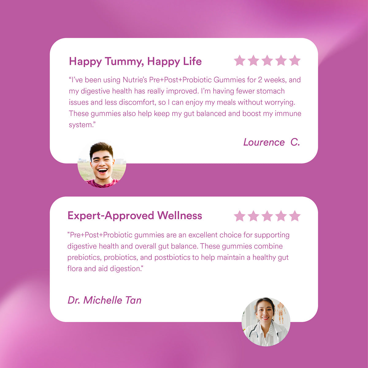 Nutrie Pre+Post+Probiotic Gummies 60pcs (Digestive Health Supplement)