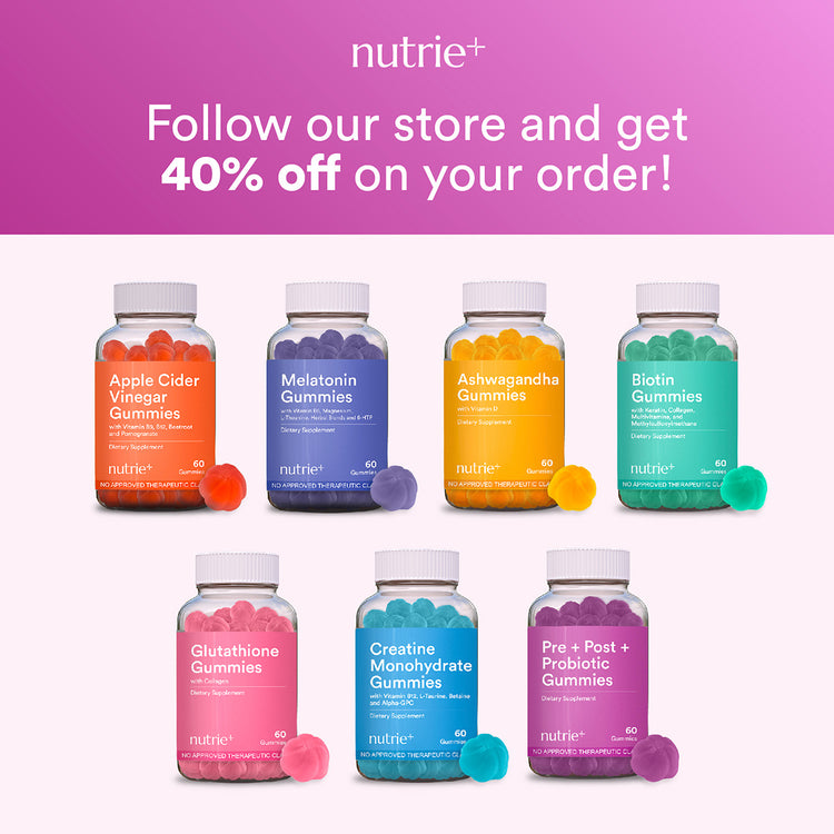 Nutrie Pre+Post+Probiotic Gummies 60pcs (Digestive Health Supplement)